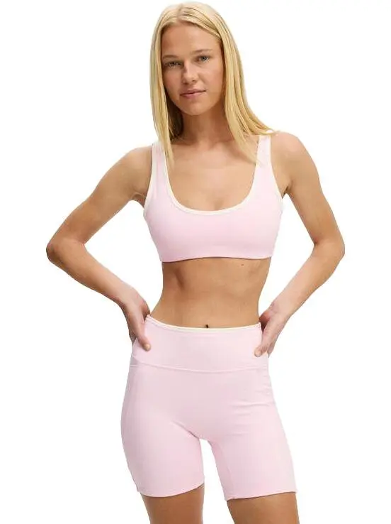 Cotton:on Active Ultra Soft Low Back Crop - Cherry Dream Coconut Milk