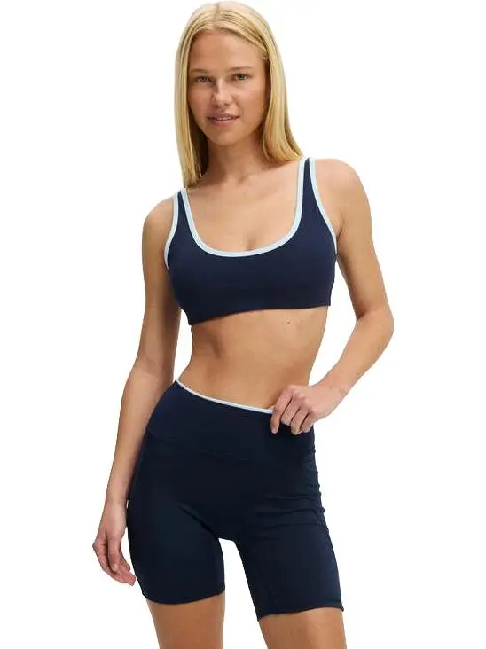 Cotton:on Active Ultra Soft Low Back Crop - Prep Sport Navy Blue Vision