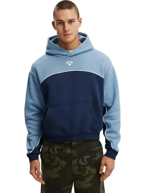 COTTON ON Cropped Fit Graphic Hoodie - Chalk Blue  Studio 91