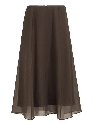 Brunello Cucinelli Circle Skirt - Cocoa