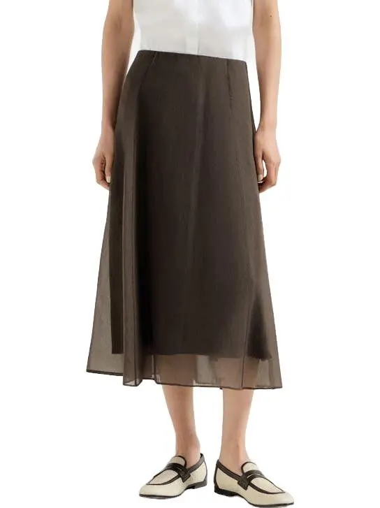 Brunello Cucinelli Circle Skirt - Cocoa