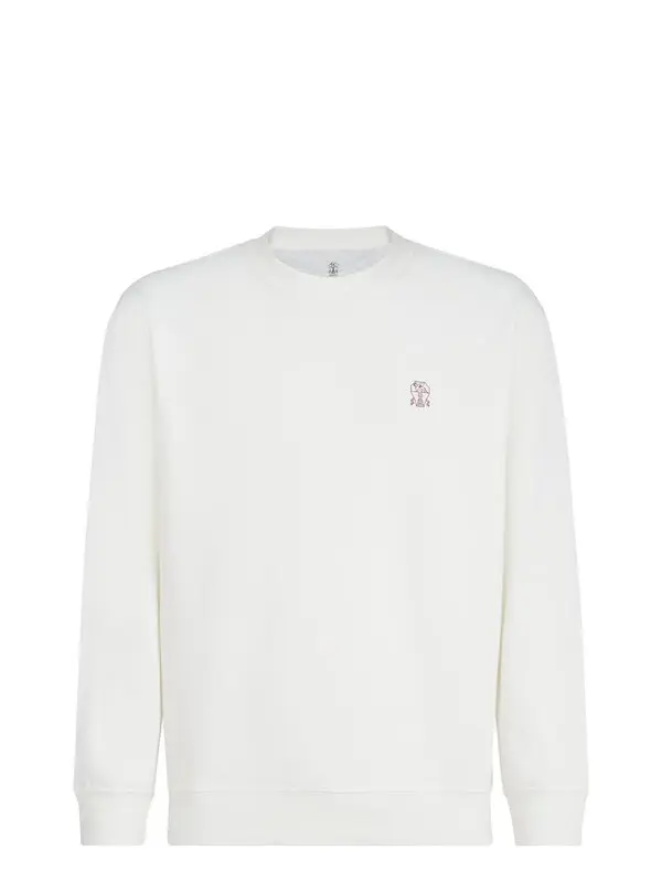 Brunello Cucinelli Cotton French Terry Sweatshirt - Off-white