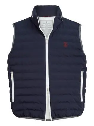 Brunello Cucinelli Nylon Down Vest - Navy Blue