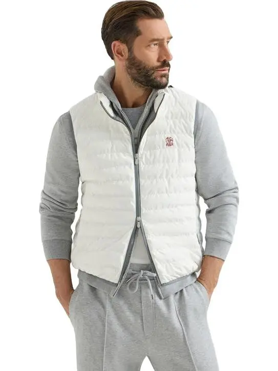 Brunello Cucinelli Nylon Down Vest - Off-white