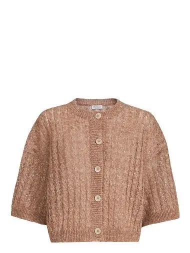 Brunello Cucinelli Cable Knit Cardigan - Brown