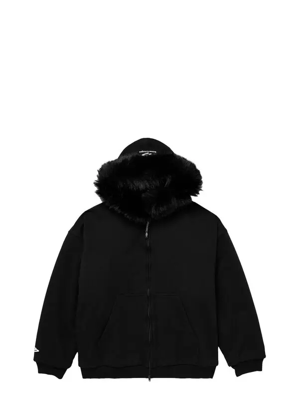 Balenciaga Plush-lined Cotton-jersey Hoodie - Black