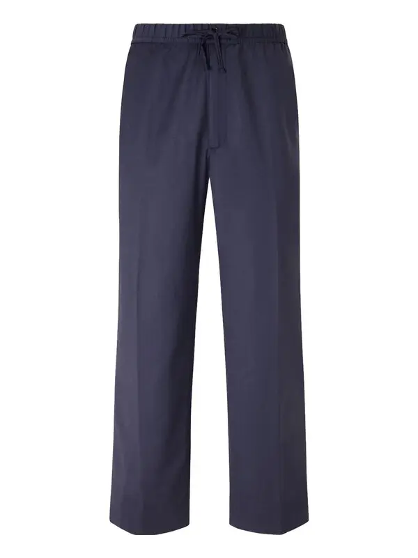 Officine Générale Nilson Wide-leg Virgin Wool Suit Trousers - Blue