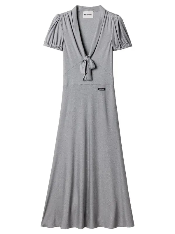 Miu Miu Silk Jersey Dress - Grey