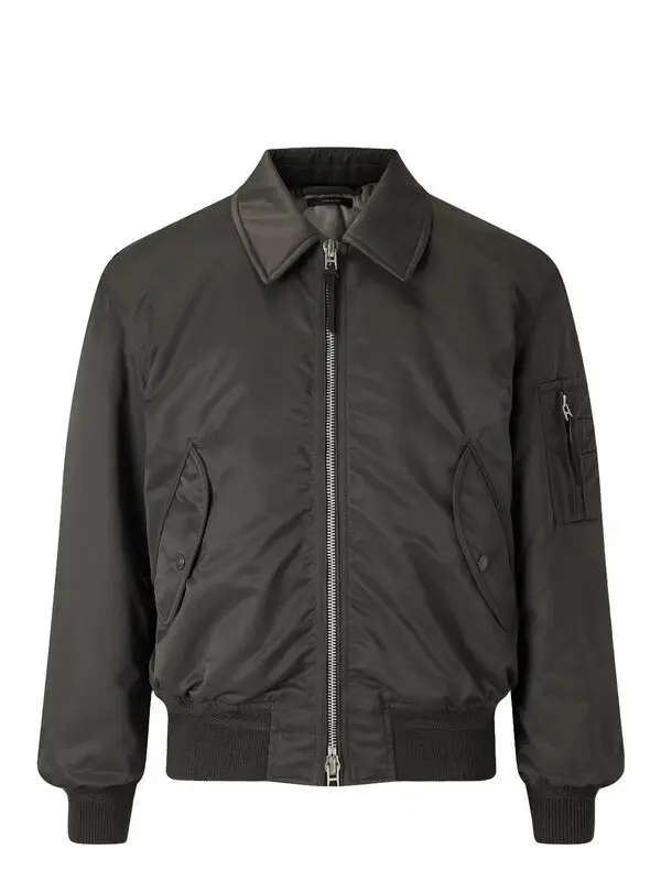 TOM FORD Padded Satin Bomber Jacket - Green