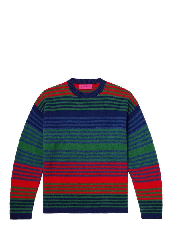 THE ELDER STATESMAN Dume Oversized Striped Cashmere Sweater - Multi