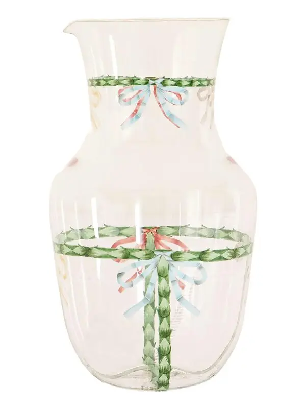 LOBMEYR Alpha Bow Painted Crystal Glass Pitcher - Multi