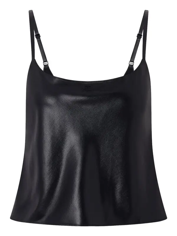 COURREGES Satin Camisole Top - Black