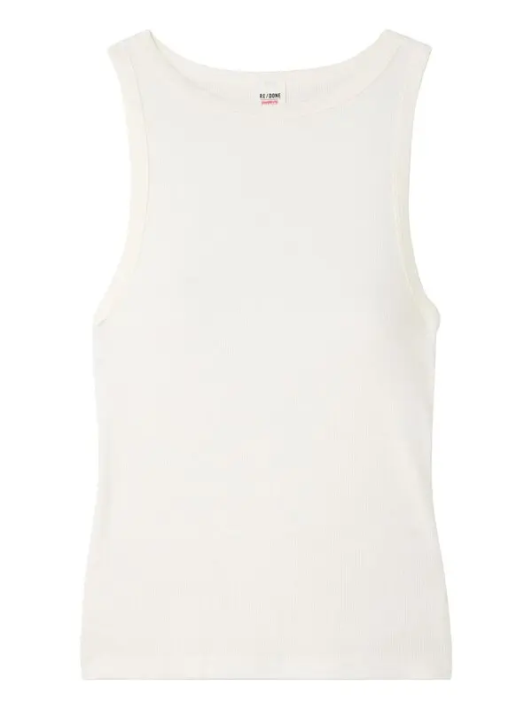 RE/DONE Hanes Ribbed Tank - Neutrals