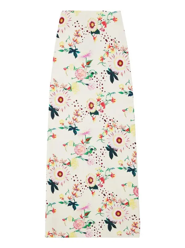 Rabanne Floral-print Jersey Midi Skirt - Multi