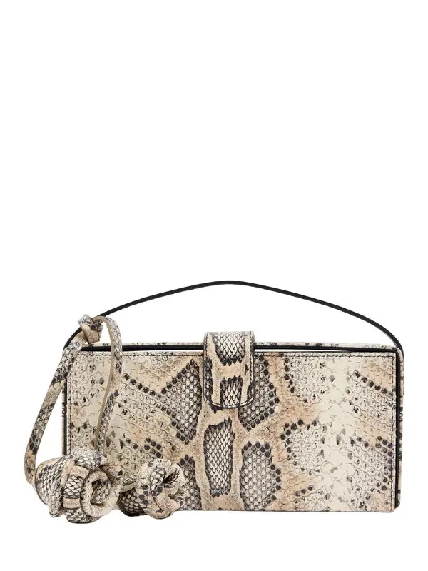 Magda Butrym Apolonia Snake-effect Leather Clutch - Animal Print