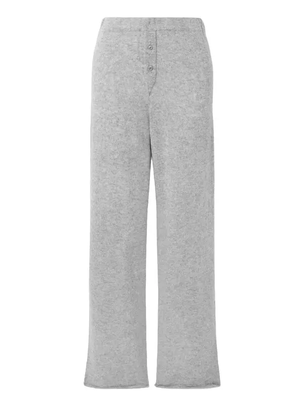 Eterne Cruz Cashmere Wide-leg Pants - Gray