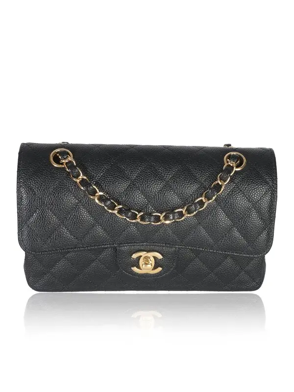 Chanel Quilted Caviar Classic Double Flap Bag - Black