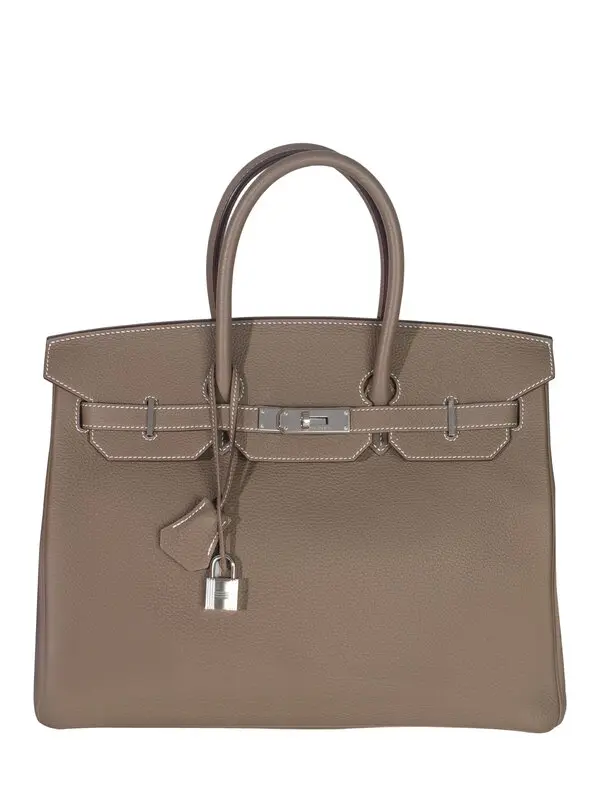 Hermès Etoupe Togo Birkin 35 Phw - Gray
