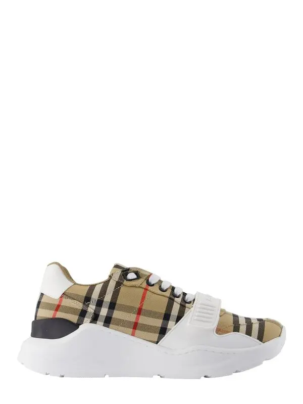 Burberry Regis Check Sneakers - Beige