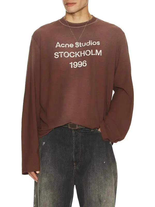 Acne Studios Long Sleeve T-shirt - Chocolate Brown