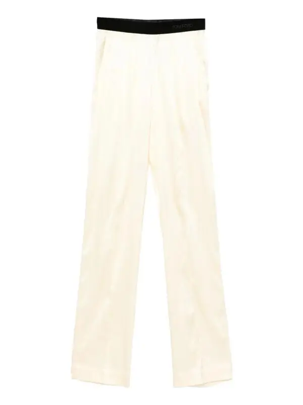 TOM FORD Stretch Silk Satin Pajama Pants - Yellow