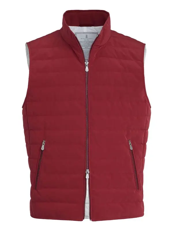Brunello Cucinelli Water-resistant Quilted Gilet - Red