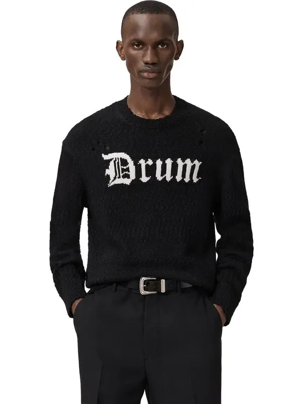 ALLSAINTS Drum Jacquard Sweater - Black/chalk White