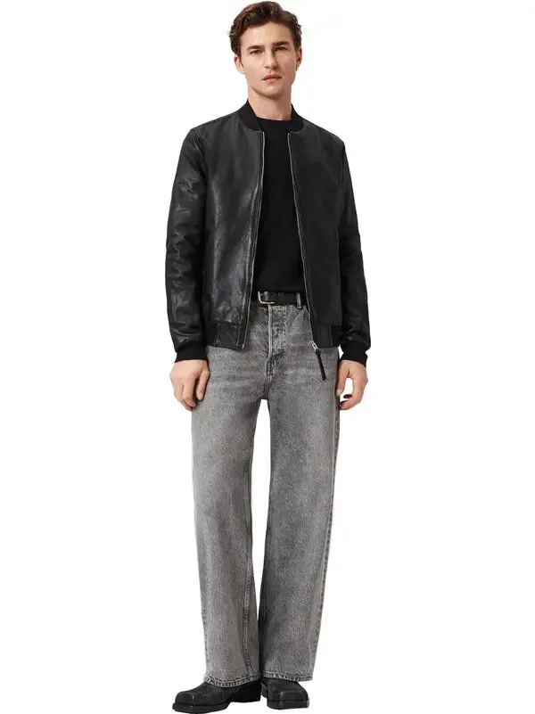 ALLSAINTS Morten Leather Bomber Jacket - Black