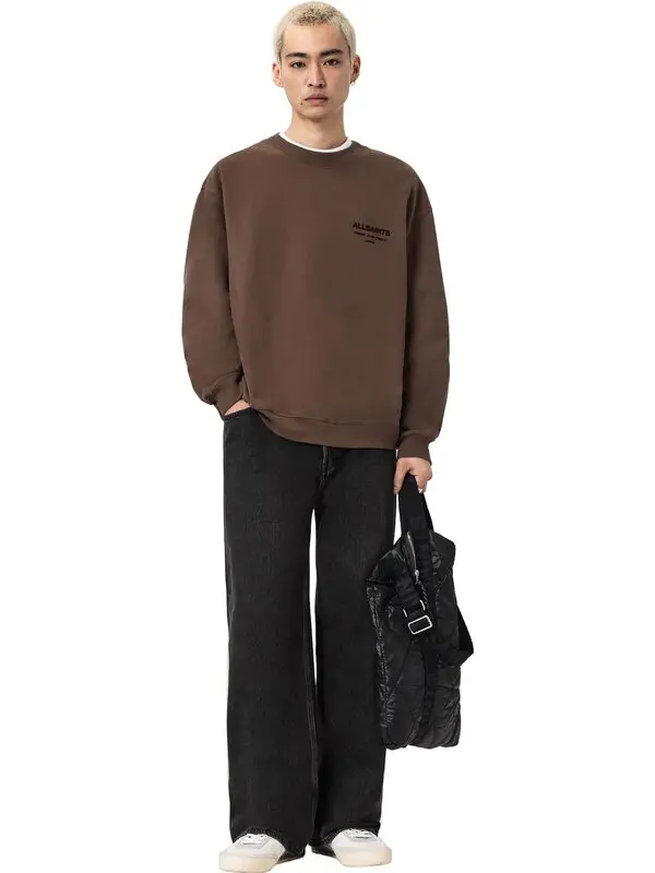 ALLSAINTS Xander Crew Neck Sweatshirt - Brown