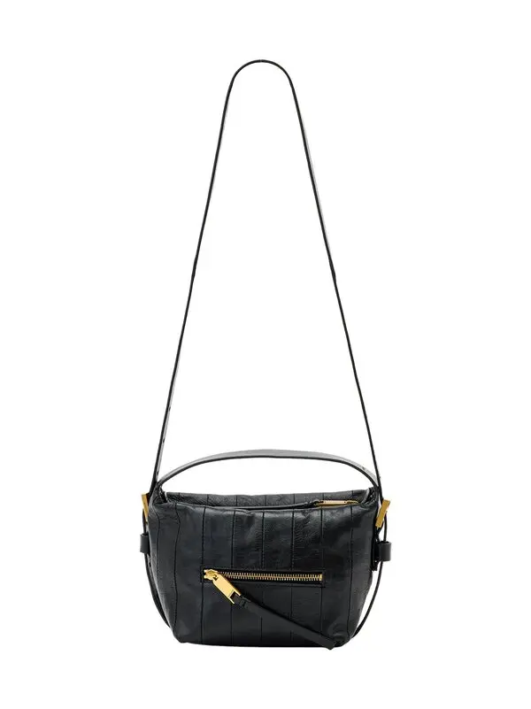 ALLSAINTS Vega Leather Paneled Grab Bag - Black