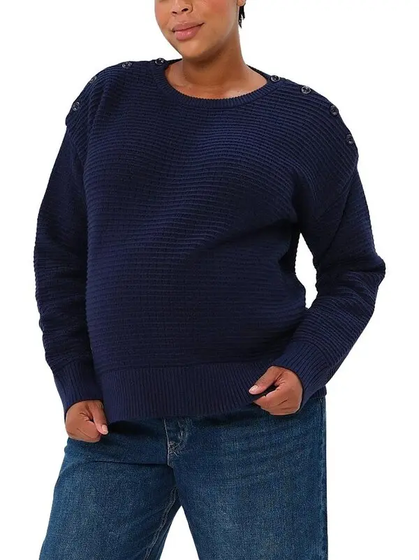 MARION Maternity & Nursing Sweater - Navy