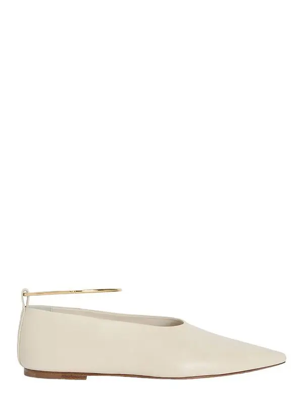 JIL SANDER Ring Ballet Flats - Bone