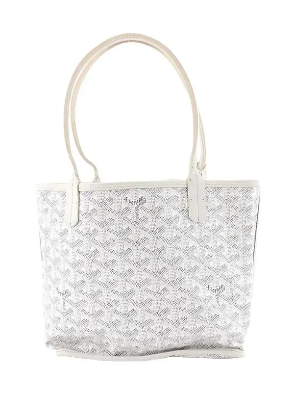 GOYARD Anjou Reversible Tote Coated Canvas - White