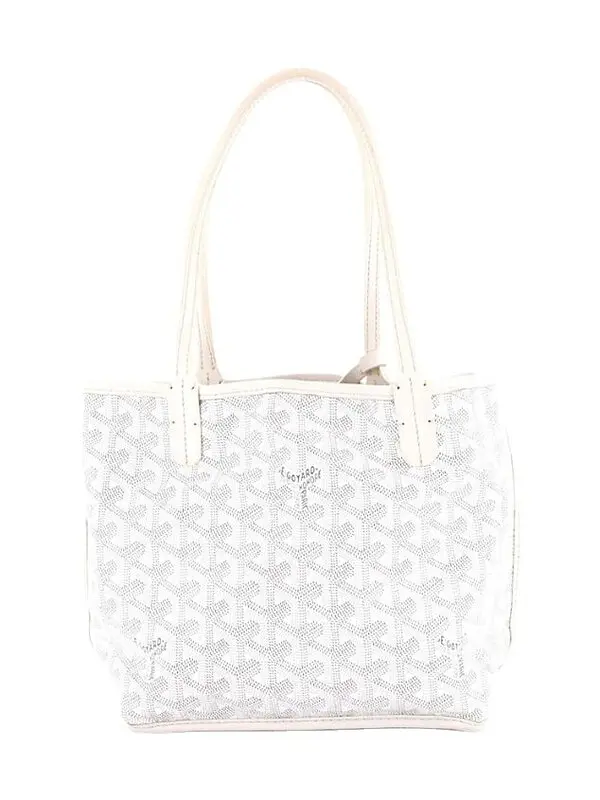 GOYARD Anjou Reversible Tote Coated Canvas - White