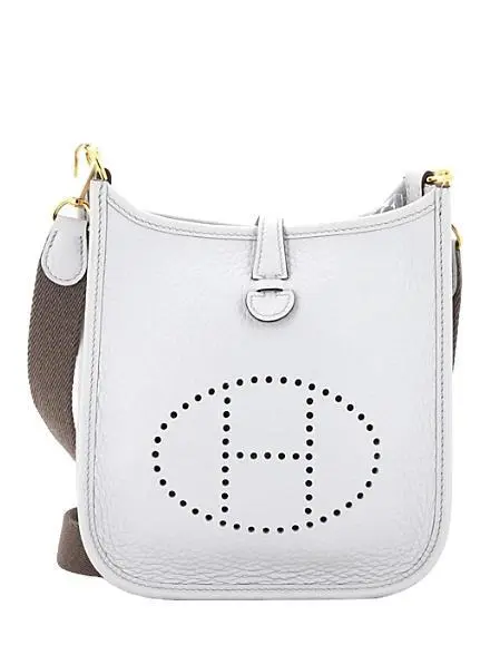 HERMES Tpm Evelyne Bag Gen Iii Clemence - White