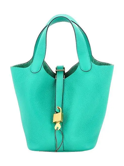 HERMES Pm Picotin Lock Bag Clemence - Green