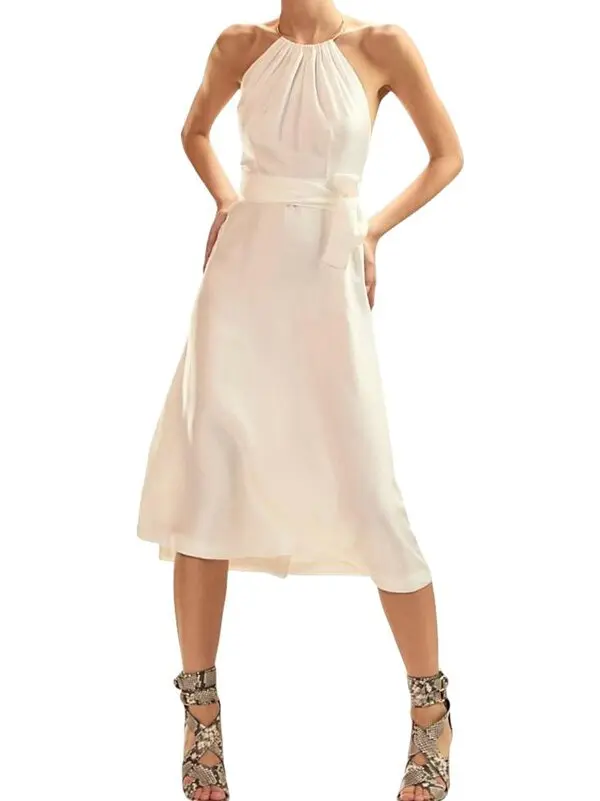 Cynthia Rowley Talita Silk Wrap Dress - White