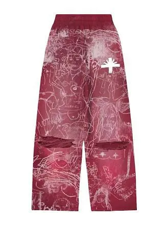 VERTABRAE C7 Graffiti Sweats - Red