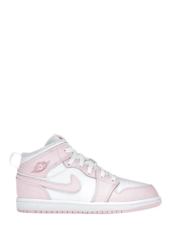 JORDAN 1 Mid Sneakers - Pink Foam/fire Red/white