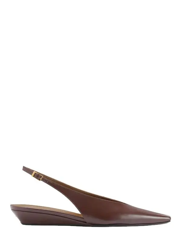 GIUSEPPE ZANOTTI Virginia Leather Wedge Ballerinas - Gold