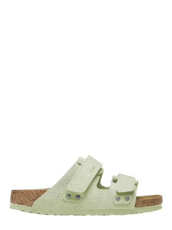 BIRKENSTOCK Uji Nubuck Sandals - Faded Lime