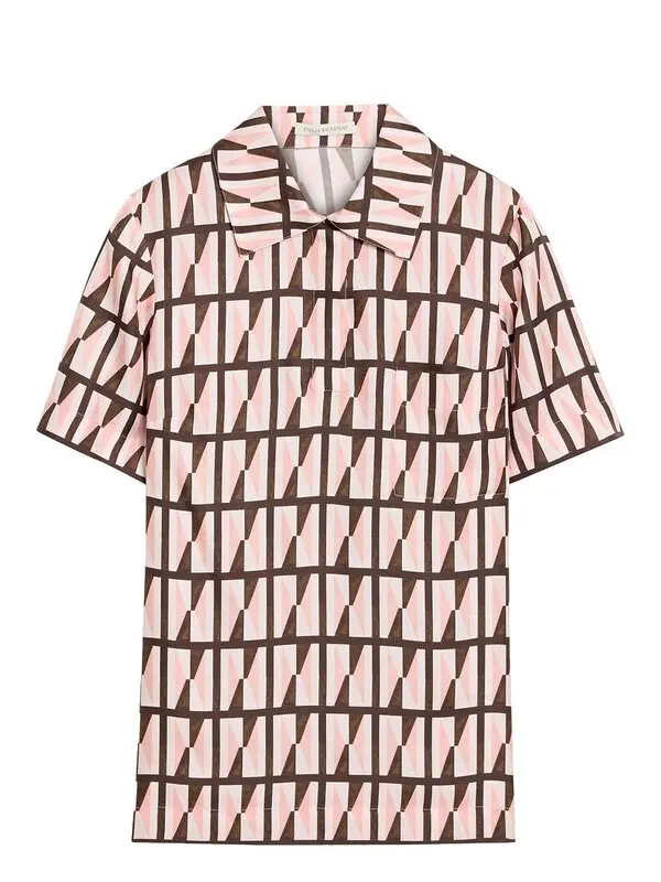 EMILIA WICKSTEAD Antonia Printed Silk-twill Shirt - Pastel Pink