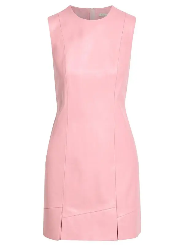 EMILIA WICKSTEAD Cannie Pleated Leather Mini Dress - Pink