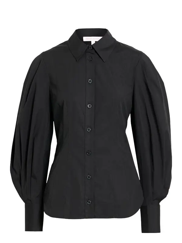Carolina Herrera Cotton-blend Poplin Shirt - Black