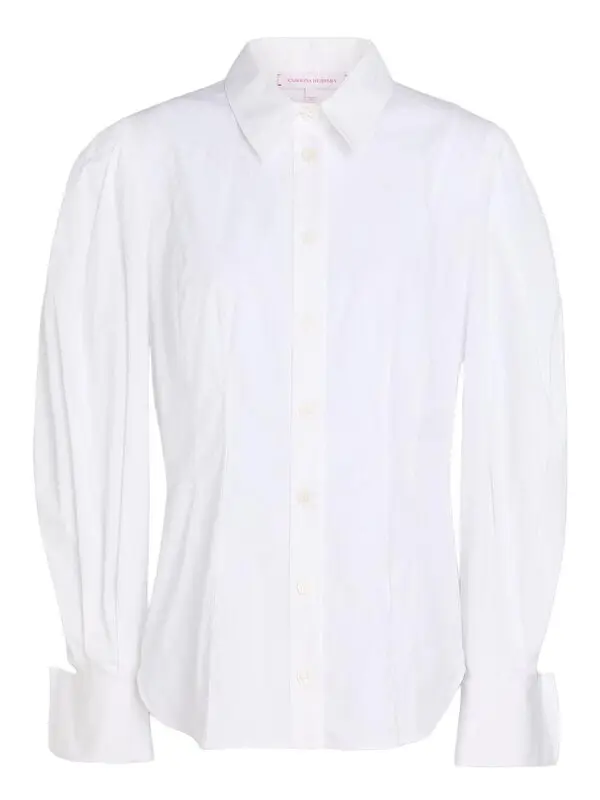 Carolina Herrera Cotton-blend Poplin Shirt - White