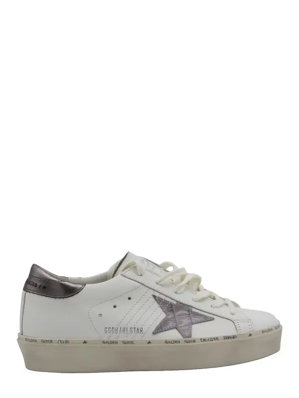 Golden Goose Leather Sneakers - White/grey Lilac