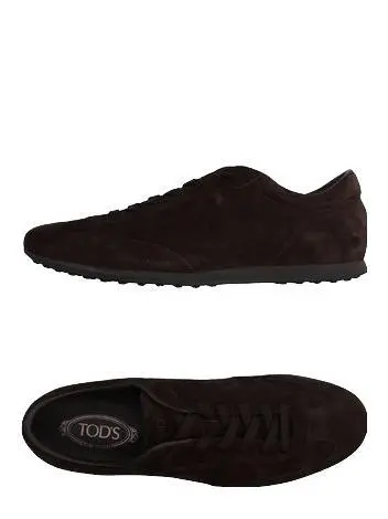 TOD'S Dark Soft Leather Sneakers - Brown