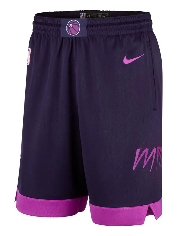 Nike Minnesota Timberwolves City Edition Dri-fit Nba Swingman Shorts - Purple