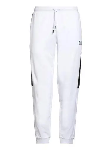 EA7 Pants Size Cotton, Polyester, Elastane - White