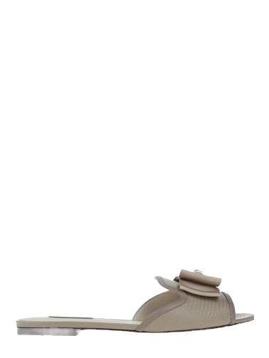 Dolce & Gabbana Sandals Size Leather - Khaki
